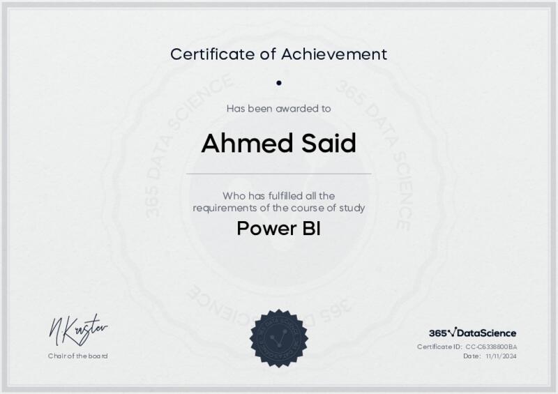 ‏Ahmed Said‏ - ‏Data Analyst | Power BI | Excel | SQL | Python | Data Visualization‏ | LinkedIn